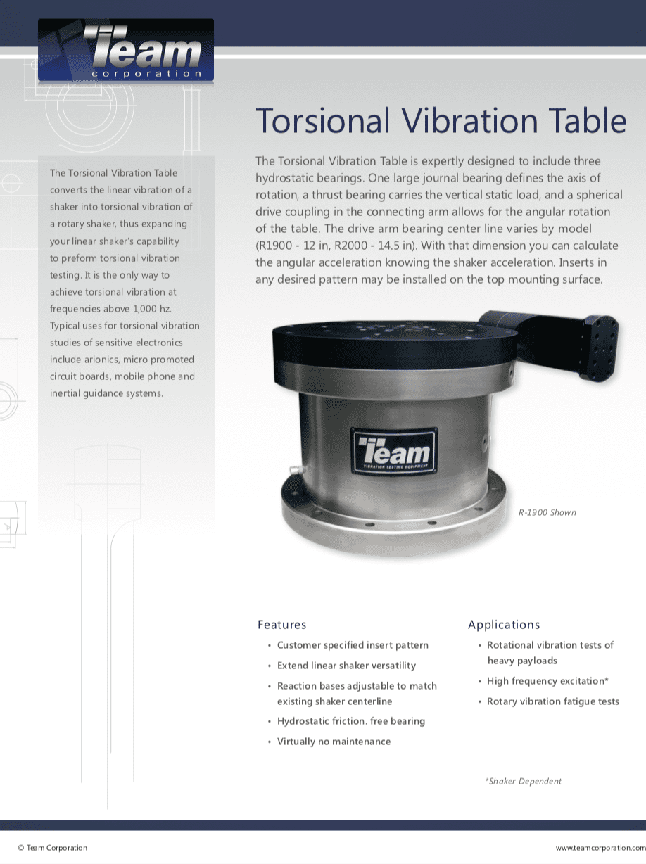 Product Literature - Team Corporation